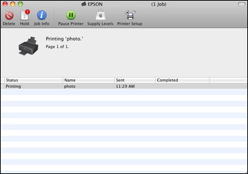 Checking Print Status - Mac OS X 10.5/10.6/10.7
