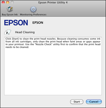 Cleaning the Print Head Using a Computer Utility
