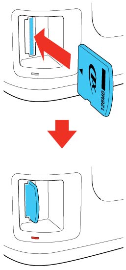 Inserting a Memory Card