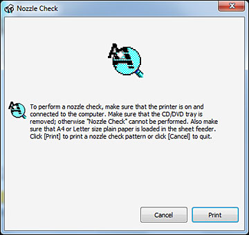 Checking the Nozzles Using a Computer Utility