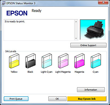 Checking Cartridge Status with Windows