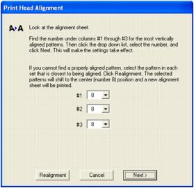 Aligning the Print Head