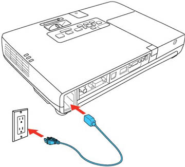 Turning On the Projector