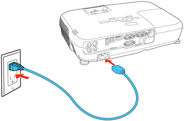 Turning On the Projector