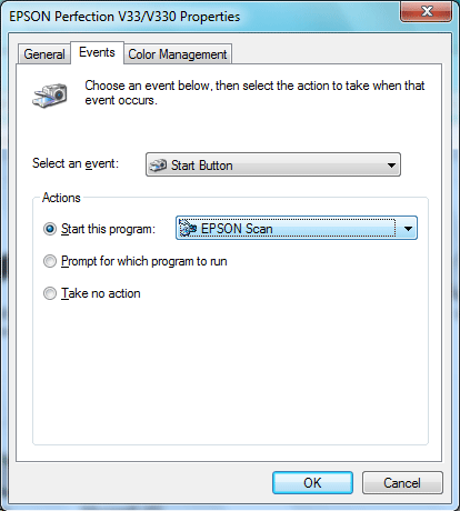 Assigning a Program to a Scanner Button