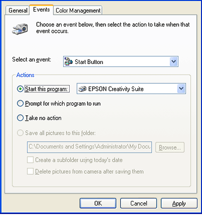 Assigning Another Windows Program to a Scanner Button