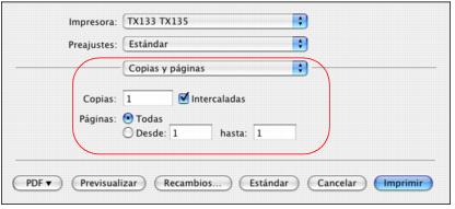 Cómo seleccionar las opciones de copias e intercalación