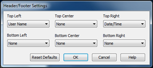 Header/Footer Settings - Windows