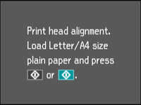 Aligning the Print Head Using the Product Control Panel