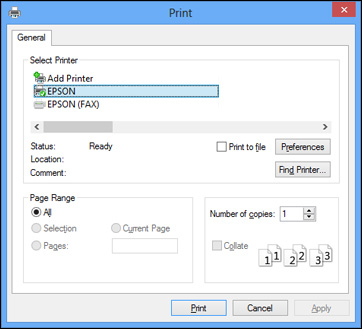 Printing Your Document or Photo - Windows