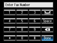 Entering Numbers and Characters for Faxing