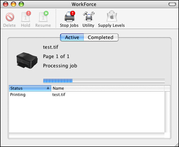 Checking Print Status - Mac OS X 10.4