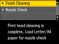 Cleaning the Print Head Using the Product Control Panel