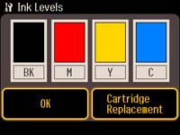 Checking Cartridge Status on the LCD Screen