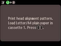 Aligning the Print Head Using the Product Control Panel