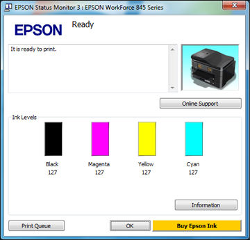 Checking Cartridge Status with Windows