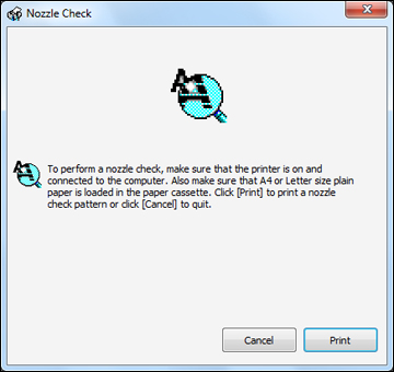Checking the Nozzles Using a Computer Utility