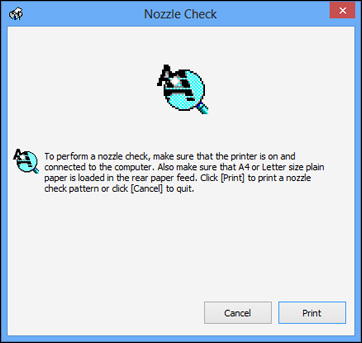 Checking the Nozzles Using a Computer Utility