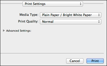 Selecting Basic Print Settings - Mac OS X