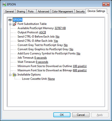 Enabling the Optional Second Paper Cassette - PostScript (PS3) Printer ...
