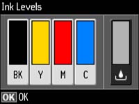 Checking Cartridge Status on the LCD Screen