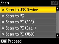 Starting a Scan Using the Product Control Panel