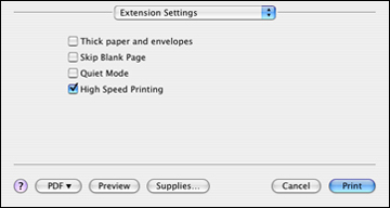 Selecting Printing Preferences - Mac OS X 10.4