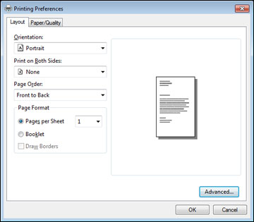 Selecting Basic Print Settings - PostScript Printer Software - Windows