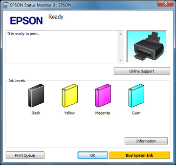 Checking Cartridge Status with Windows