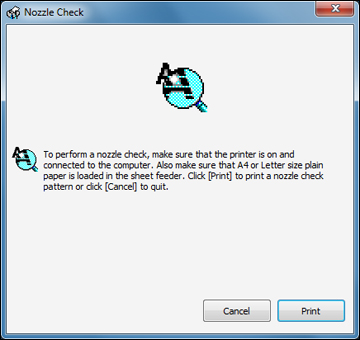 Checking the Nozzles Using a Computer Utility