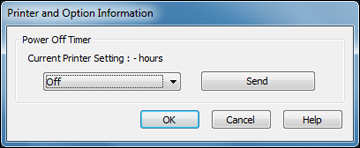 Changing the Power Off Timer Setting - Windows