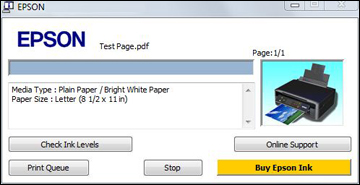 Checking Print Status - Windows