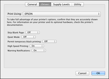 Selecting Printing Preferences - Mac OS X