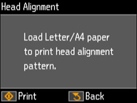 Aligning the Print Head Using the Product Control Panel