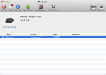 Checking Print Status - Mac OS X
