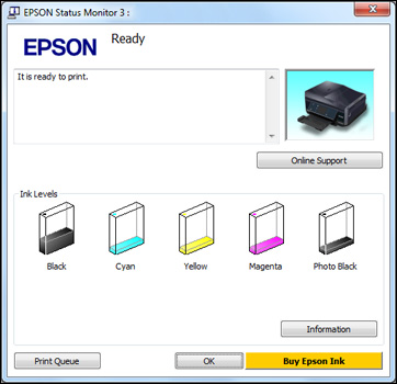 Checking Cartridge Status with Windows