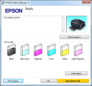 Checking Cartridge Status with Windows
